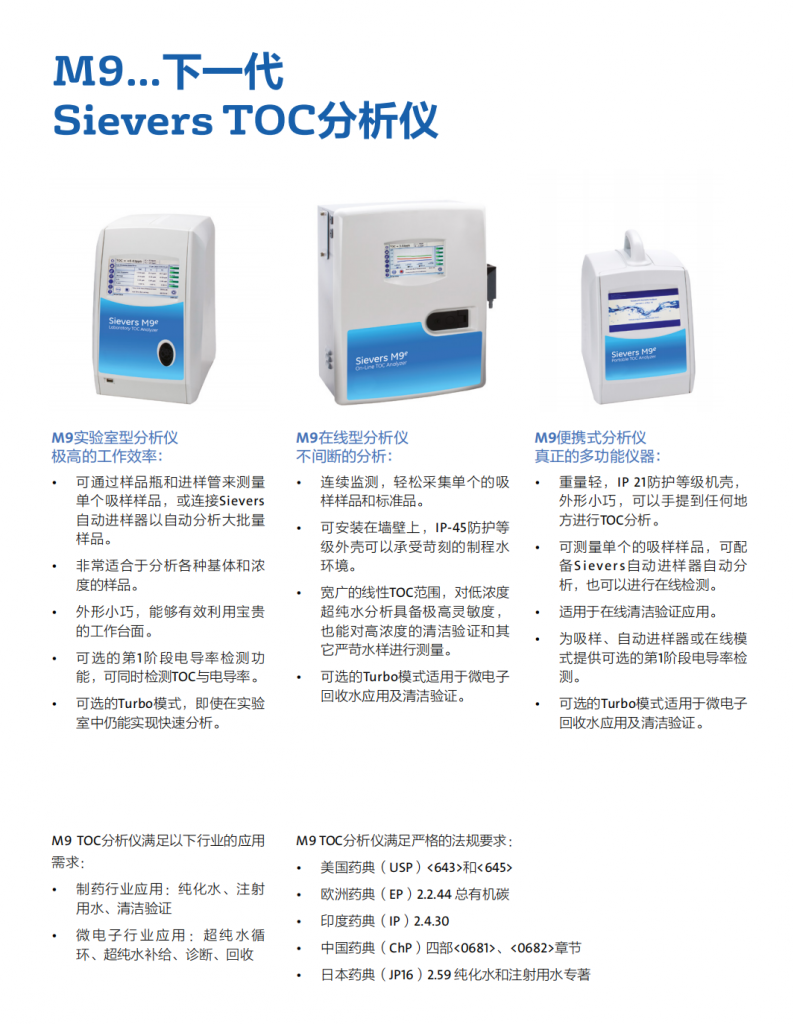 Sievers M9总有机碳TOC分析仪（威立雅） | 上海岛通应用科技有限公司